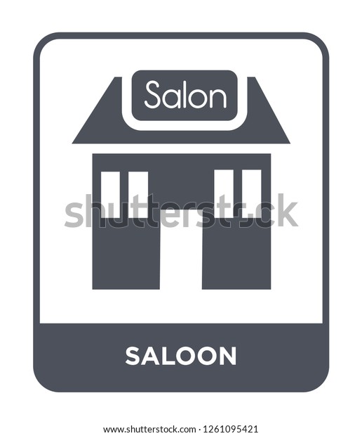 Saloon Icon Vector On White Background Stock Vector (Royalty Free ...