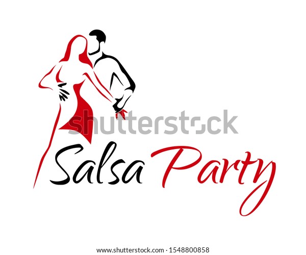 Salsa Latino Dance Logo Dancing Couple Stock Vector (Royalty Free ...