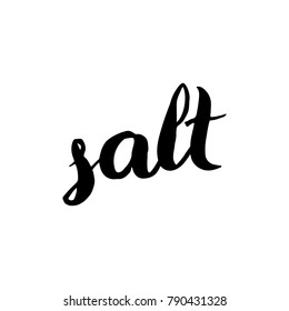 Salt Brush Hand Lettering Vector Black Stock Vector (Royalty Free ...