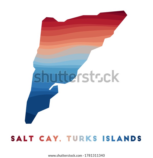 Salt Cay Turks Islands Map Map Stock Vector (Royalty Free) 1781311340 ...