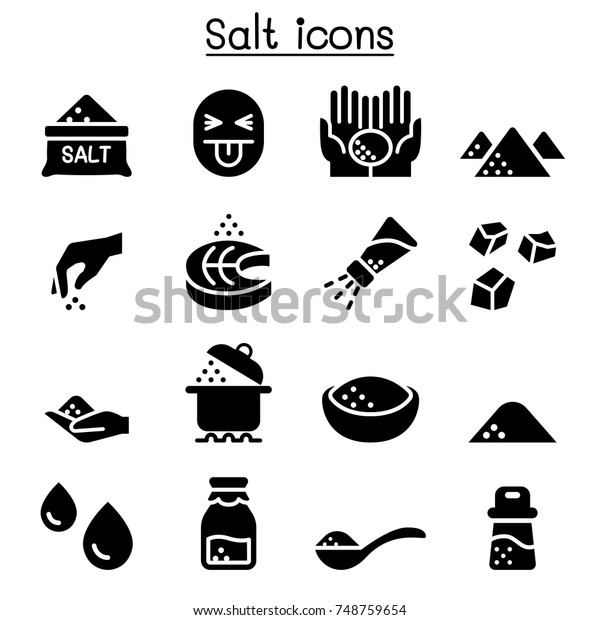 Salt Icon Set Vector Illustration Graphic Stock Vector (Royalty Free ...