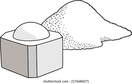 Salt Line Vector Illustration Isolated On Stock Vector (Royalty Free ...