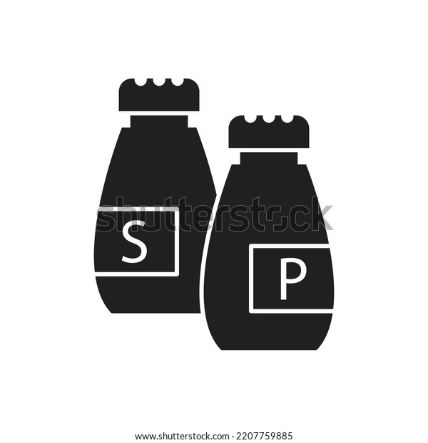 Salt Pepper Icon Salt Pepper Condiment Stock Vector (Royalty Free ...
