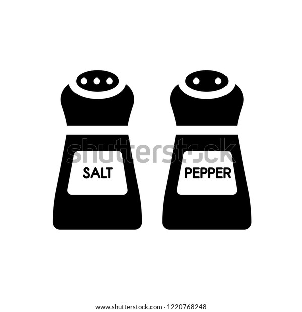 Salt Pepper Icon Trendy Salt Pepper: vector de stock (libre de regalías ...