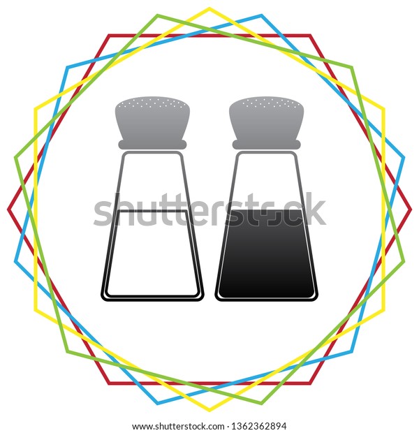 Salt Pepper Sign Vector Black Icon Stock Vector (Royalty Free ...