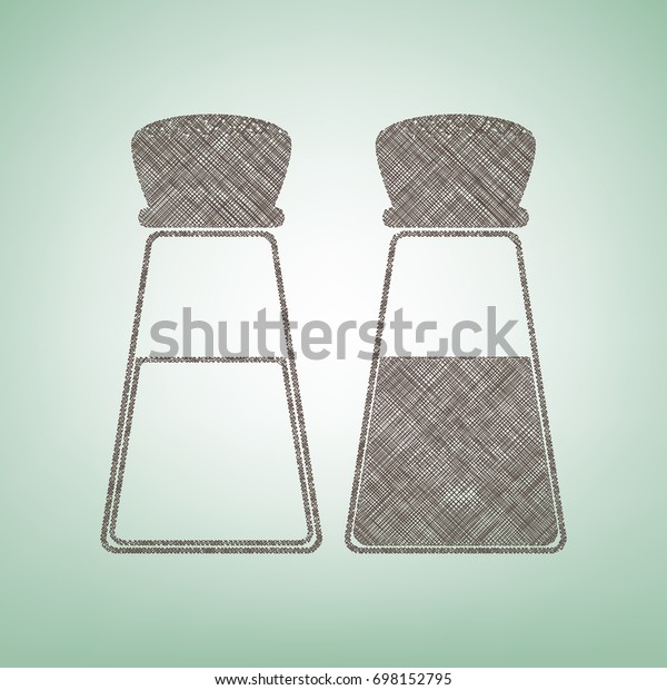 Salt Pepper Sign Vector Brown Flax Stock Vector (Royalty Free ...