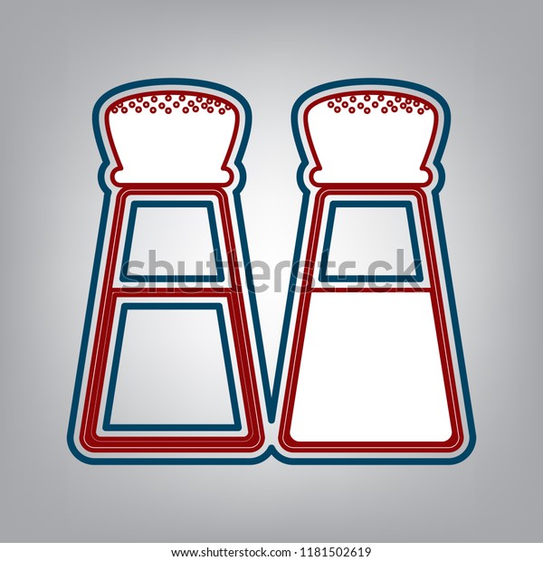 Salt Pepper Sign Vector Dark Red Stock Vector (Royalty Free) 1181502619 ...