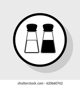 Salt Pepper Sign Vector Flat Black Stock Vector (Royalty Free ...
