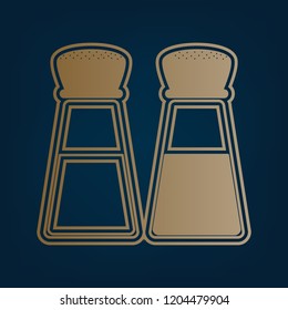 Salt Pepper Sign Vector Golden Icon Stock Vector (Royalty Free ...