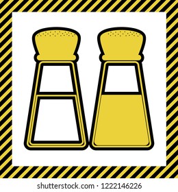 Salt Pepper Sign Vector Warm Yellow Stock Vector (Royalty Free ...