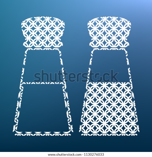 Salt Pepper Sign Vector White Textured Stock Vector (Royalty Free ...