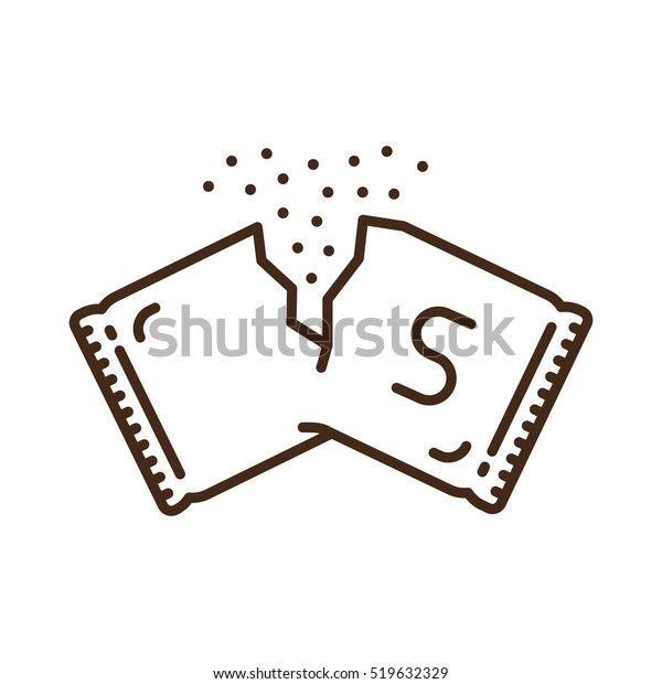 Salt Sugar Packet Packaging Minimalistic Flat Stock Vector (Royalty ...