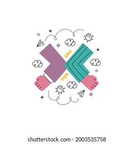 Salutation Sticker Isolated On White Background Stock Vector (Royalty ...
