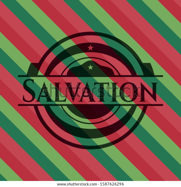 Salvation Christmas Badge Background Vector Illustration Stock Vector ...