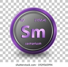 Samarium Chemical Element Chemical Symbol Atomic Stock Vector (Royalty ...