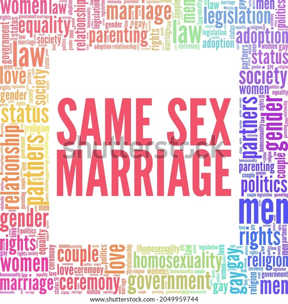Same Sex Marriage Vector Illustration Word Stock Vector (Royalty Free ...