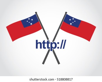 Samoa Emblem Web Address Stock Vector (Royalty Free) 518808817 ...