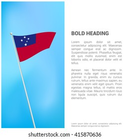 Samoa Flag Brochure Vector Flyer Cover Stock Vector (Royalty Free ...