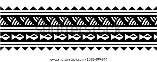 Samoan Aboriginal Tattoo Tribal Pattern Design Stock Vector (Royalty ...