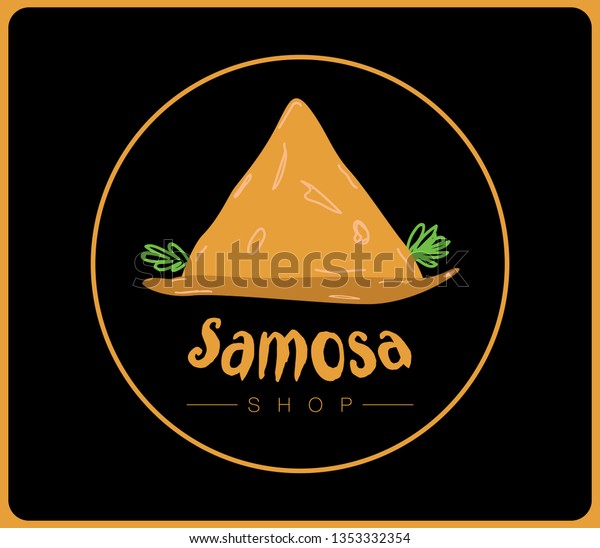 Samosa Shop Logo Vector Stock Vector (Royalty Free) 1353332354 ...