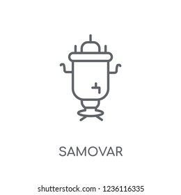Samovar Linear Icon Modern Outline Samovar Stock Vector (Royalty Free ...