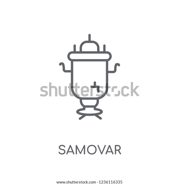 Samovar Linear Icon Modern Outline Samovar Stock Vector (Royalty Free ...