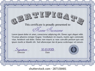 Sample Certificate Superior Design Detailedwith Complex: เวกเตอร์สต็อก ...