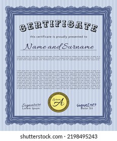 Sample Diploma Retro Design Customizable Easy Stock Vector (Royalty ...