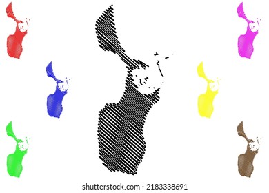 Samso Island Kingdom Denmark Map Vector Stock Vector (Royalty Free ...