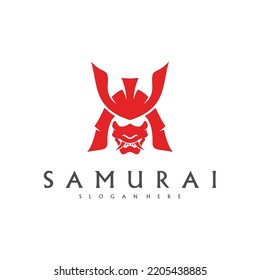 Samurai Head Logo Design Vector Samurai Stock Vector (Royalty Free ...