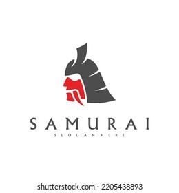 Samurai Head Logo Design Vector Samurai Stock Vector (Royalty Free ...