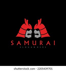 Samurai Head Logo Design Vector Samurai Stock Vector (Royalty Free ...