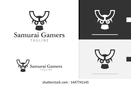 Samurai Logo Design Gamer Logo Concept Stock Vector (Royalty Free ...