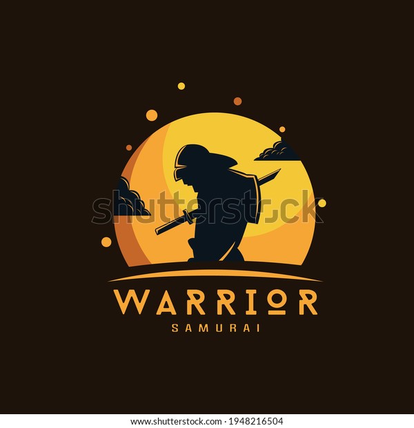 Samurai Logo Design Illustration Vector Stock Vector (Royalty Free ...