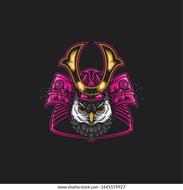 Samurai Owl Illustration Mascot Vector Stock Vector (Royalty Free ...