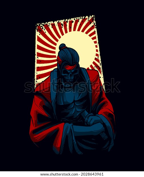 Samurai Seppuku Vector Illustration Suitable Tshirt: เวกเตอร์สต็อก ...