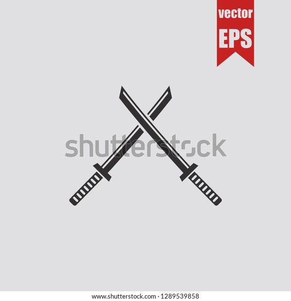 Samurai Sword Iconvector Illustration Stock Vector (Royalty Free ...