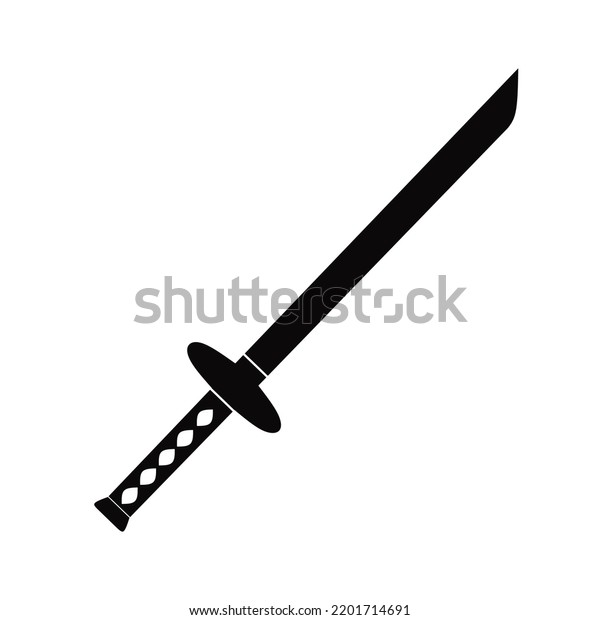 Samurai Sword Vector Simple Design Stock Vector Royalty Free