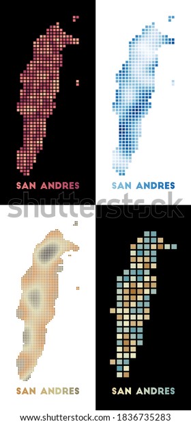 San Andres Map Collection Map San: เวกเตอร์สต็อก (ปลอดค่าลิขสิทธิ์ ...