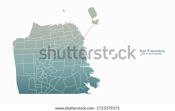 San Francisco Map Vector City Map Stock Vector (Royalty Free ...