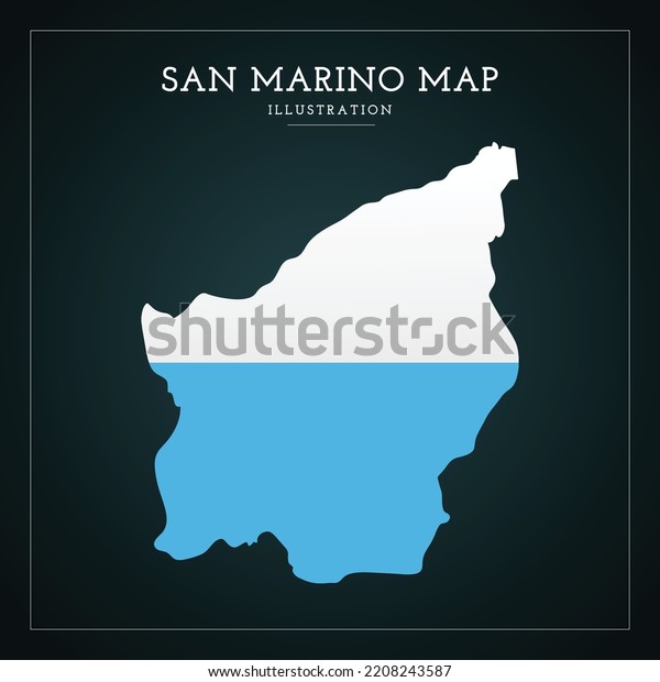 San Marino Map Flag Vector Illustration Stock Vector Royalty Free