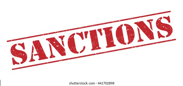Sanctions Vector Stamp On White Background Stock Vector (Royalty Free ...