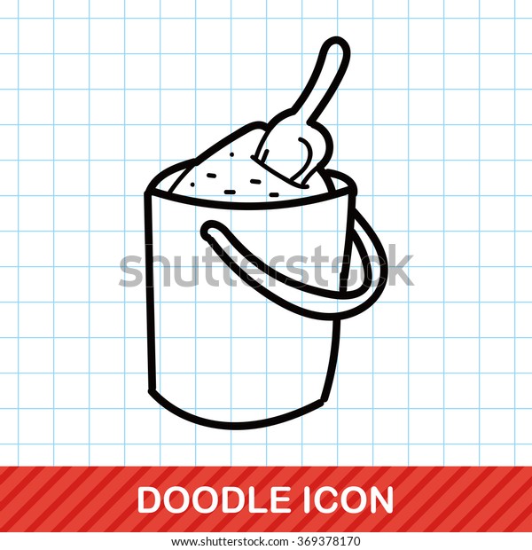 Sand Bucket Doodle Stock Vector (Royalty Free) 369378170