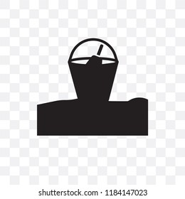 Sand Bucket Vector Icon Isolated On Stock Vector (Royalty Free ...