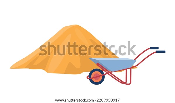 Sand Cart Icon Material Building House Stock Vector (Royalty Free ...