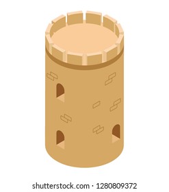 Sand Castle Isometric Vector Icon: vector de stock (libre de regalías ...