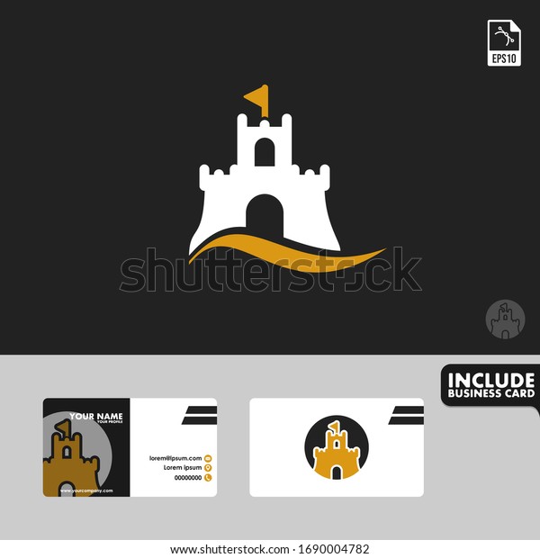 Sand Castle Logo Design Modern Simplebeautiful Stock Vector (Royalty ...