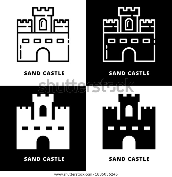 Sand Castle Logo Vector Summer Castle Stock Vector (Royalty Free ...