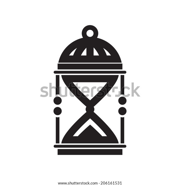Sand Clock Silhouette Isolated On White: เวกเตอร์สต็อก (ปลอดค่า ...