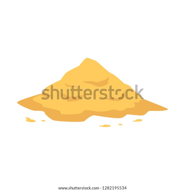 Sand Heap Flat Style Isolated On Stock Vector (Royalty Free) 1282195534 ...